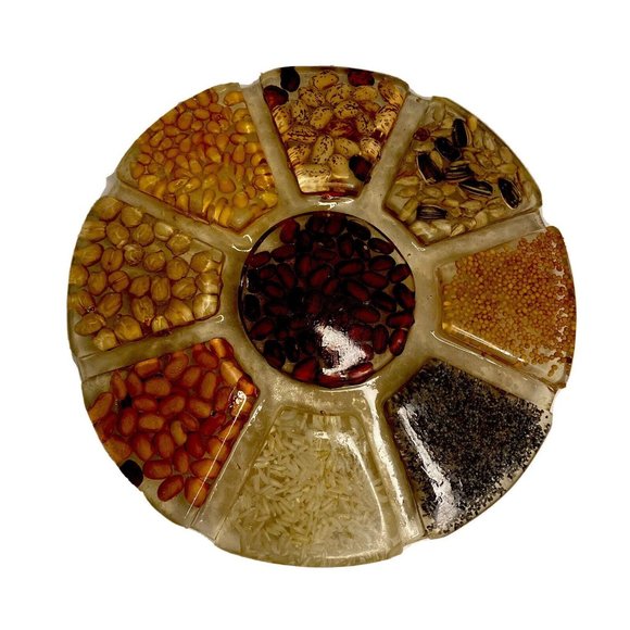 Kitchen | Vtg 197s Lucite Trivet 8 Round Seeds Beans Clear Acrylic ...